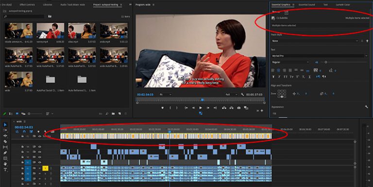 How to change captions font all at once in Premiere Pro